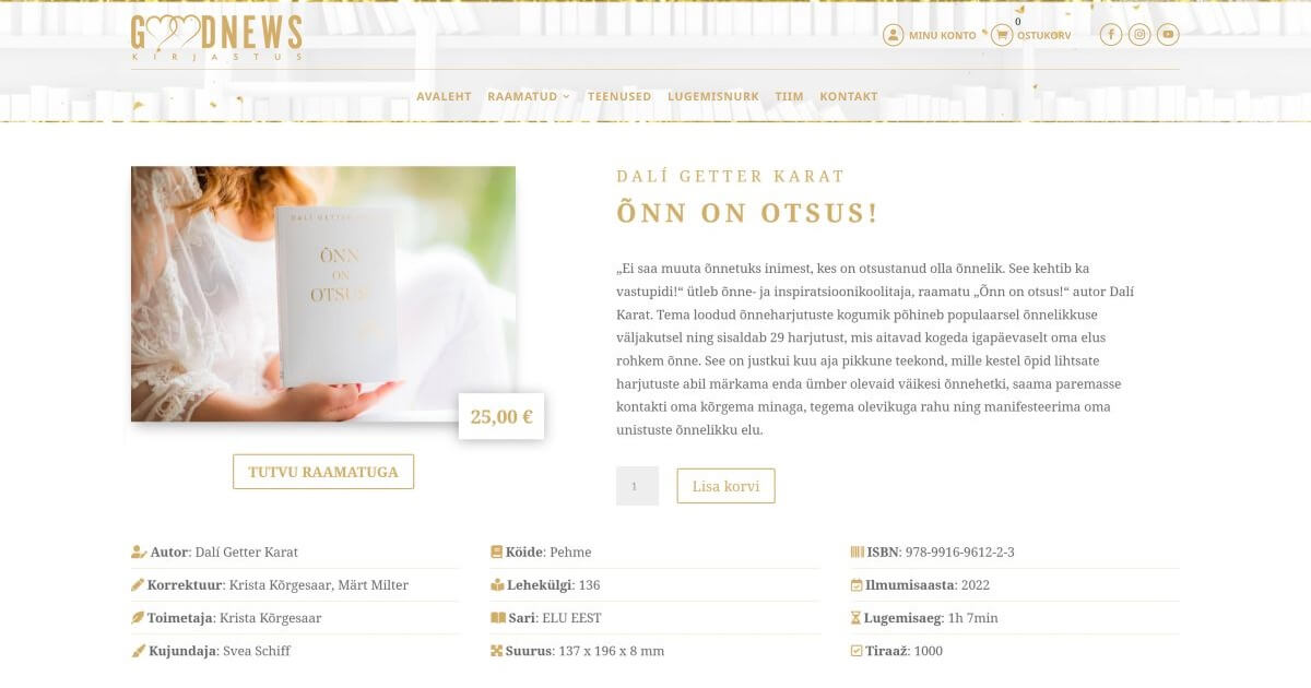 Dalí Getter Karat. Õnn on otsus! • Kirjastus GoodNews